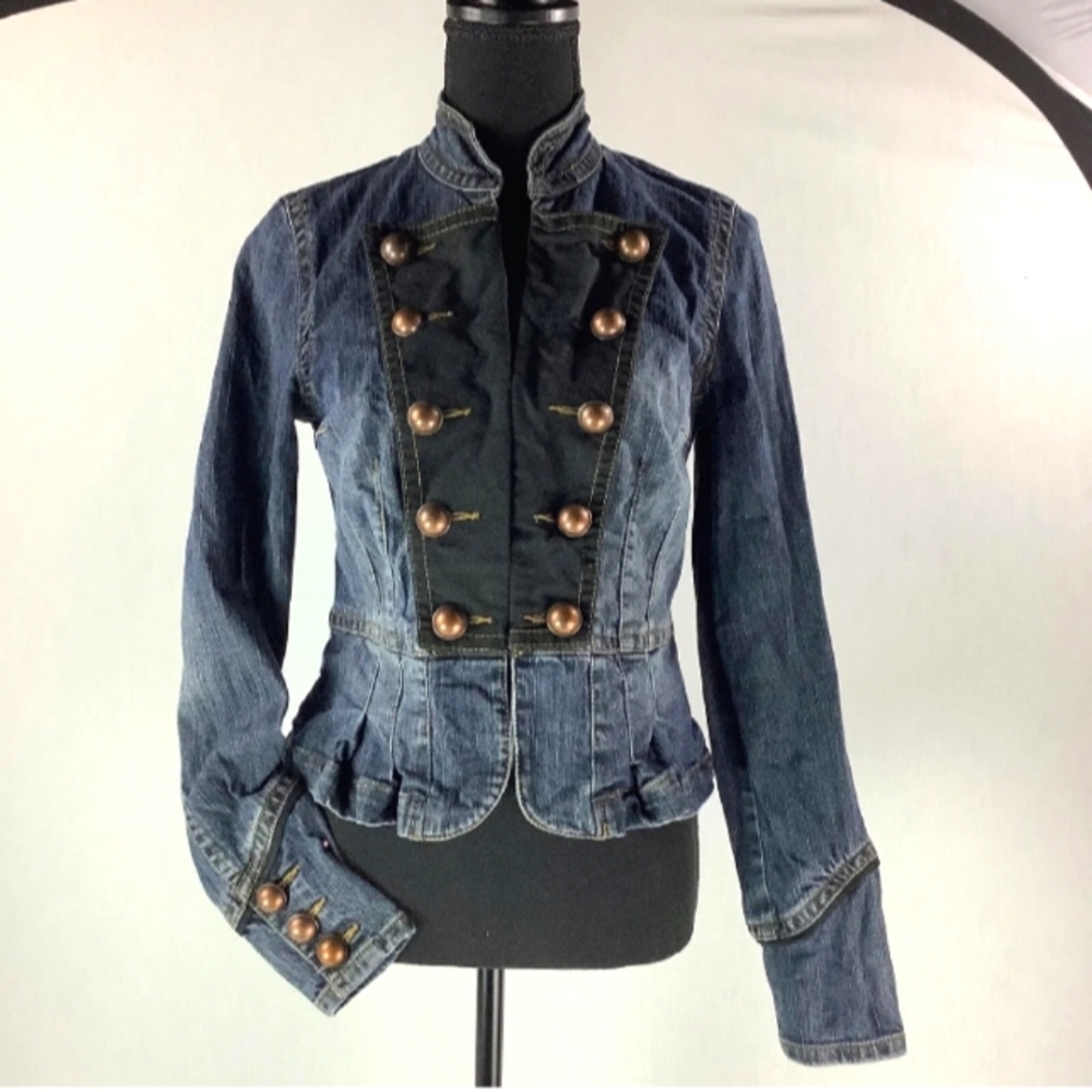 Buffalo David Bitten Denim Military Jacket - Gem